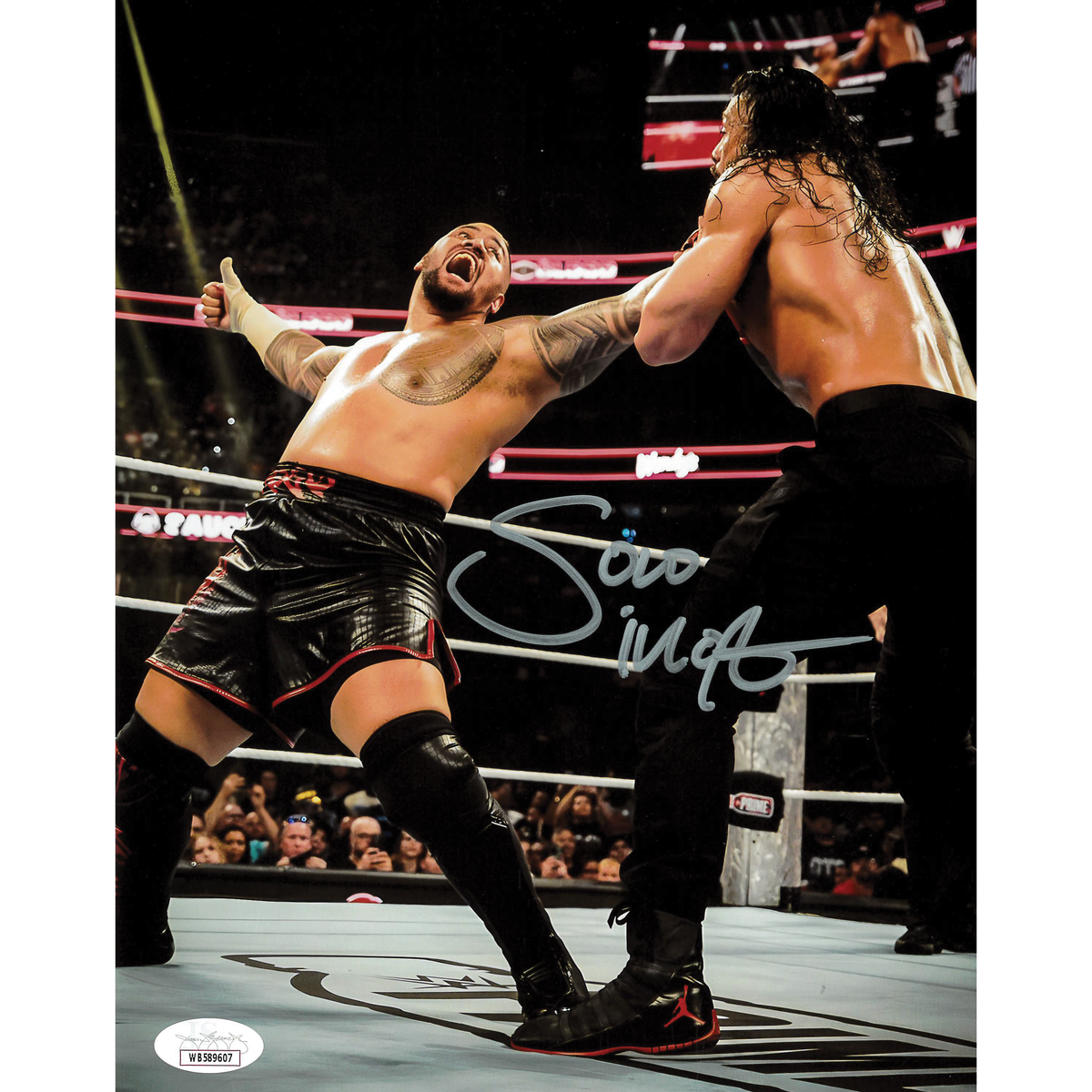 Solo Sikoa Samoan Spike RR 8 x 10 Promo - JSA AUTOGRAPHED — Highspots.com