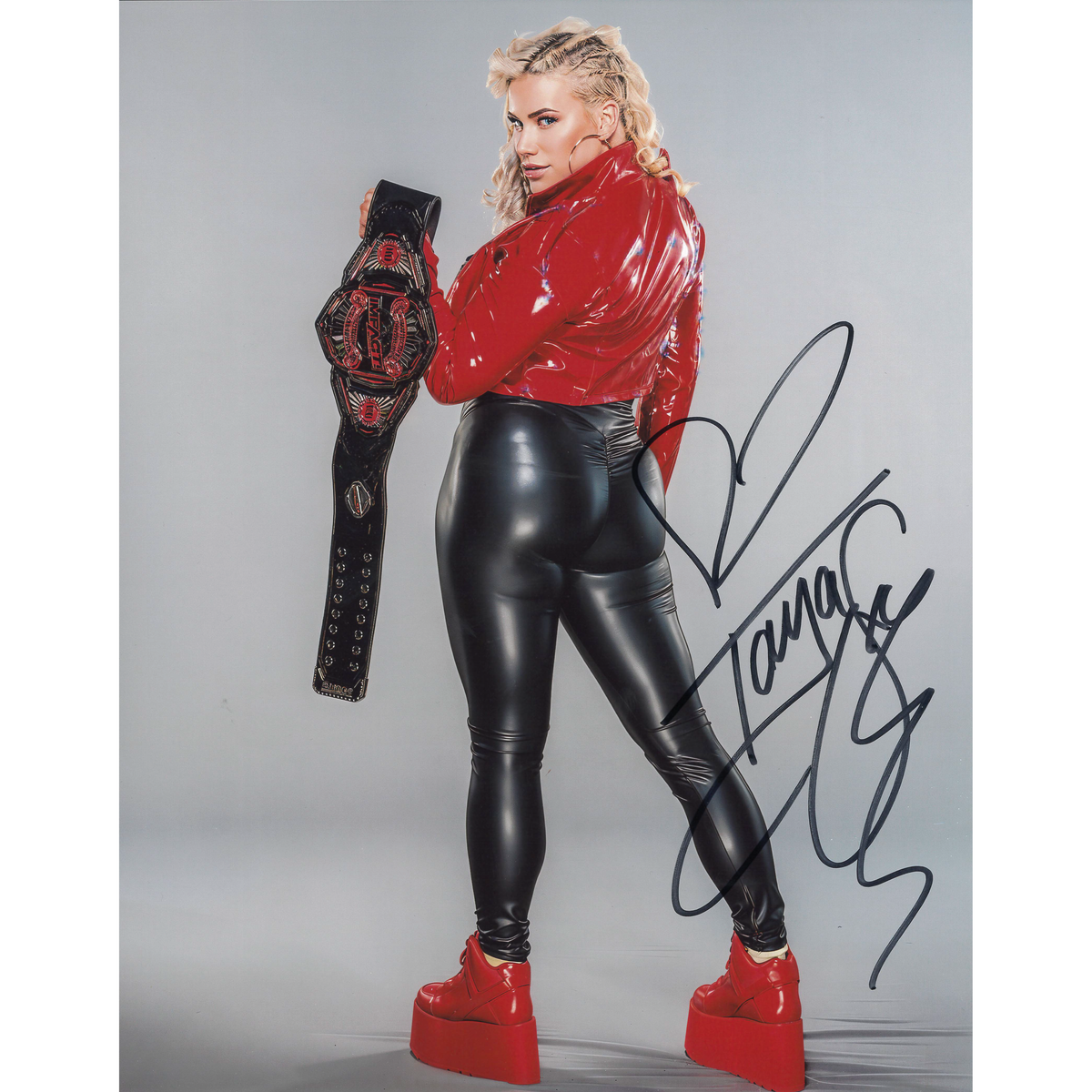Taya Valkyrie KO Tag Title 11 x 14 Poster - AUTOGRAPHED — Highspots.com