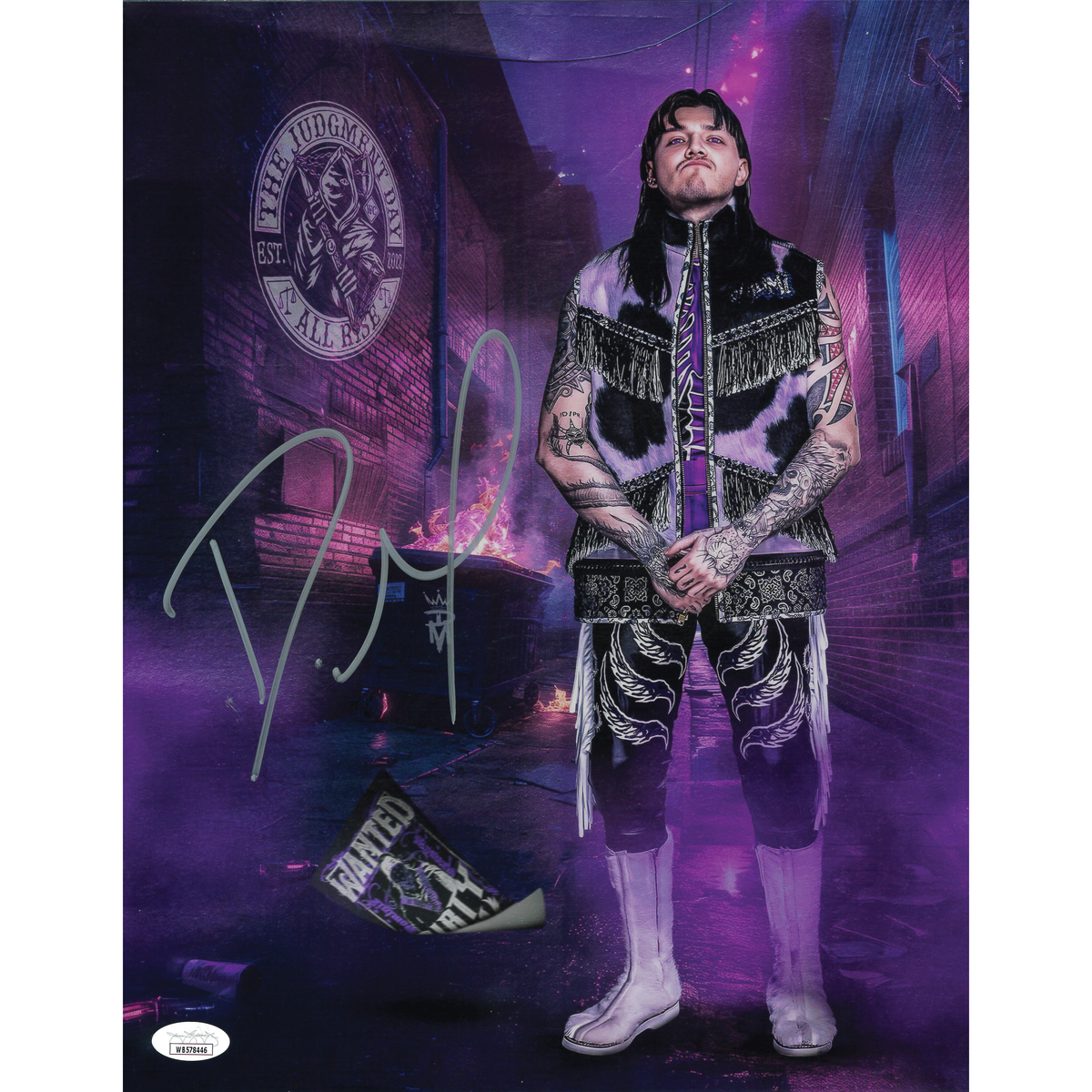 Dominik Mysterio AsylumGFX METALLIC 11 x 14 Poster - JSA AUTOGRAPHED ...