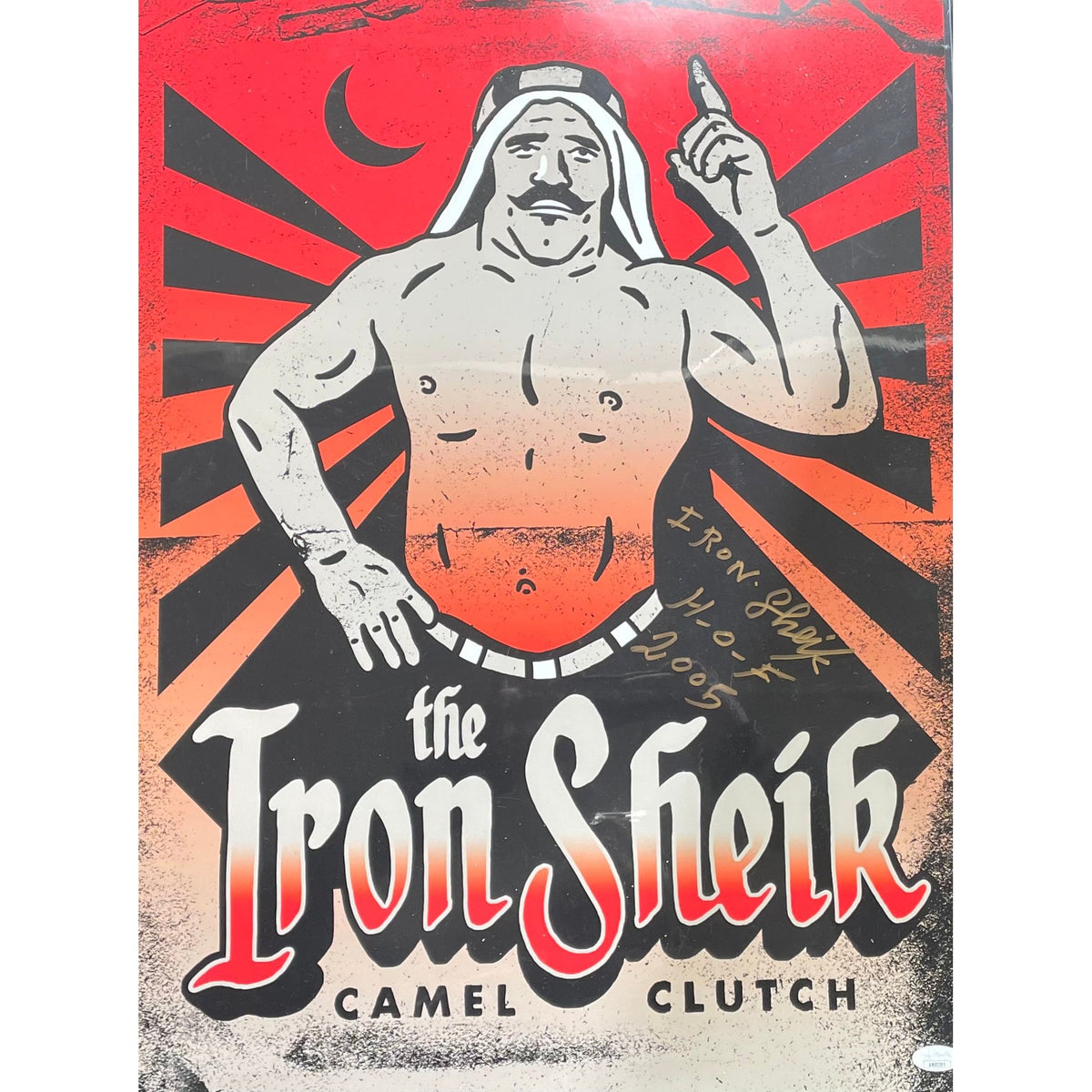 Iron Sheik 18x24 Artwork - Autographed — Highspots.com