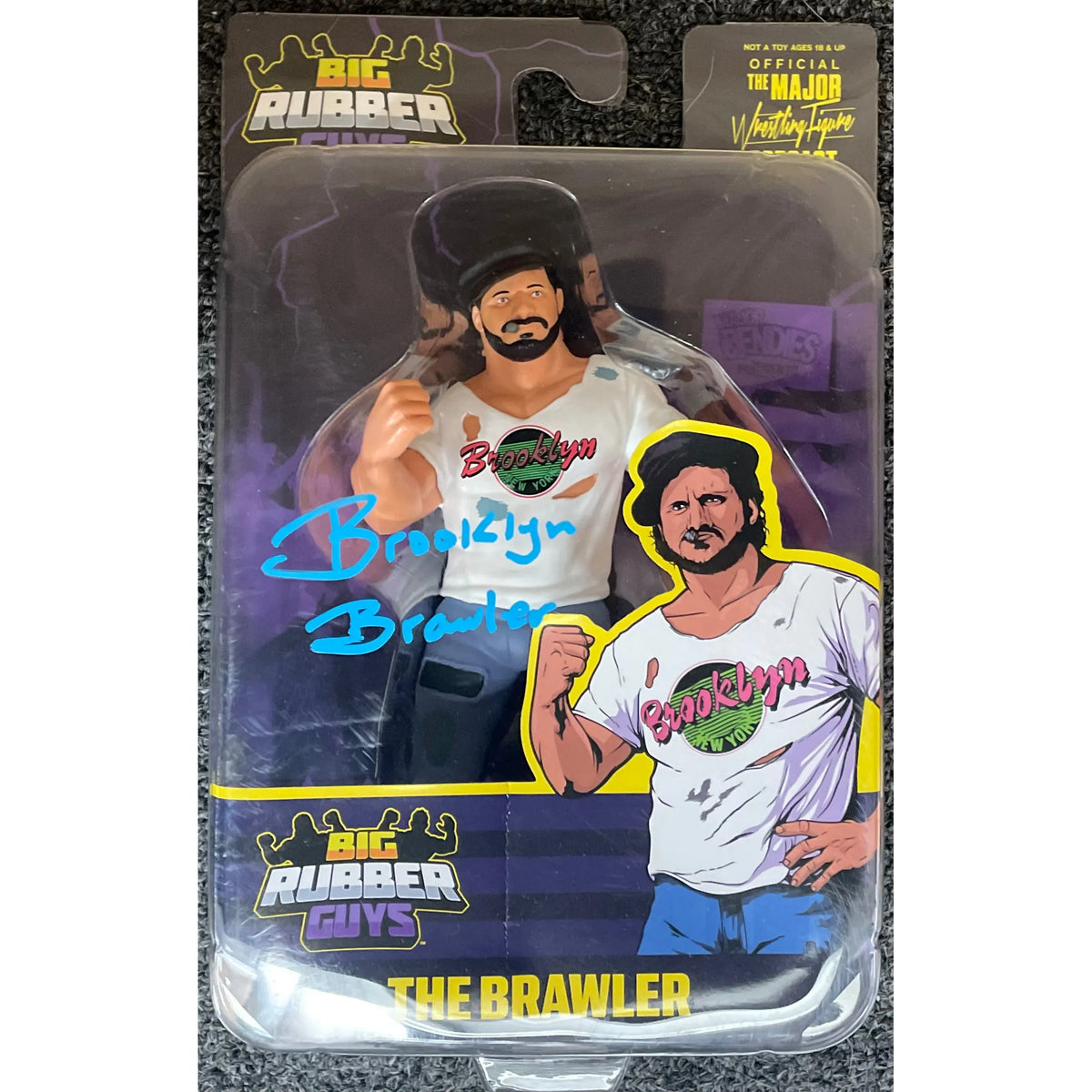 Brooklyn Brawler Big Rubber Guy Figure - Autograph — Highspots.com