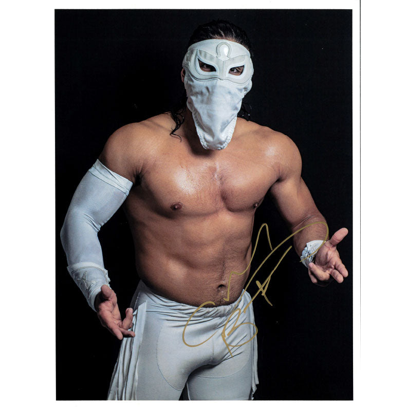 Bandido White Mask Open Arms 8.5 x 11 Promo - AUTOGRAPHED — Highspots.com