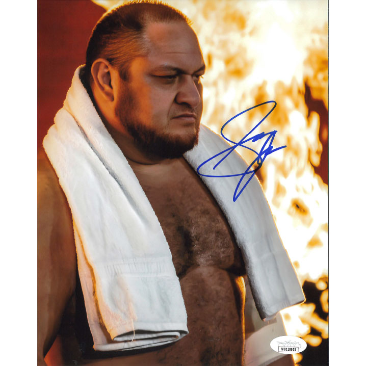 Samoa Joe Fire 8 x 10 Promo - JSA AUTOGRAPHED — Highspots.com