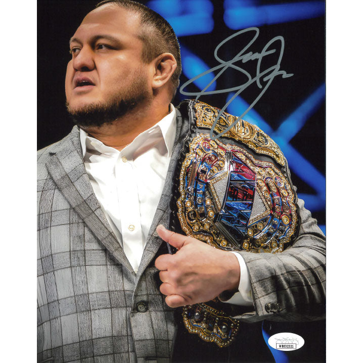 Samoa Joe Gray Suit 8 x 10 Promo - JSA AUTOGRAPHED — Highspots.com