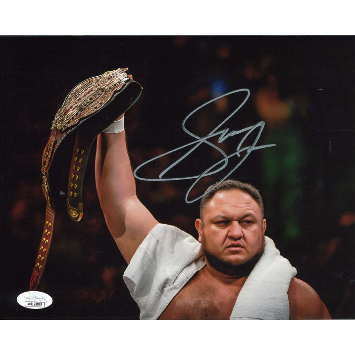 Samoa Joe ROH TV Title Up 8 x 10 Promo - JSA AUTOGRAPHED — Highspots.com