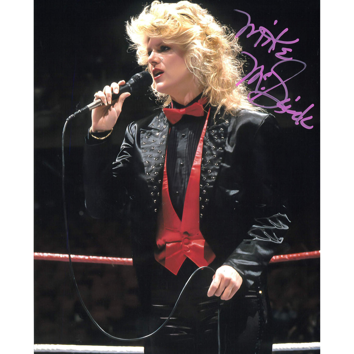 Mike McGuirk Black & Red In Ring 8 x 10 Promo - AUTOGRAPHED — Highspots.com