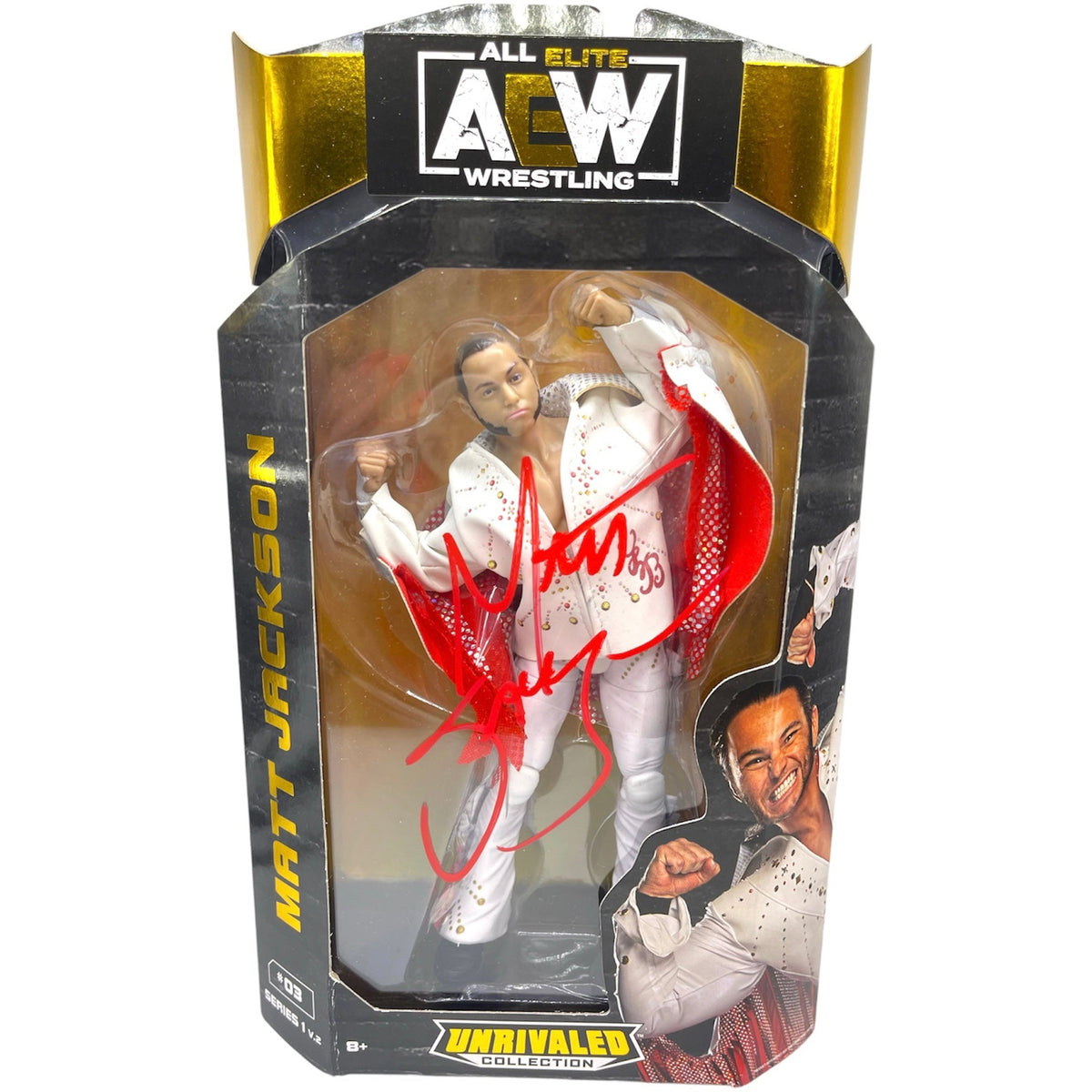 Matt Jackson AEW Unrivaled Figure Series 1 Version 2 #3 - JSA Autograp ...