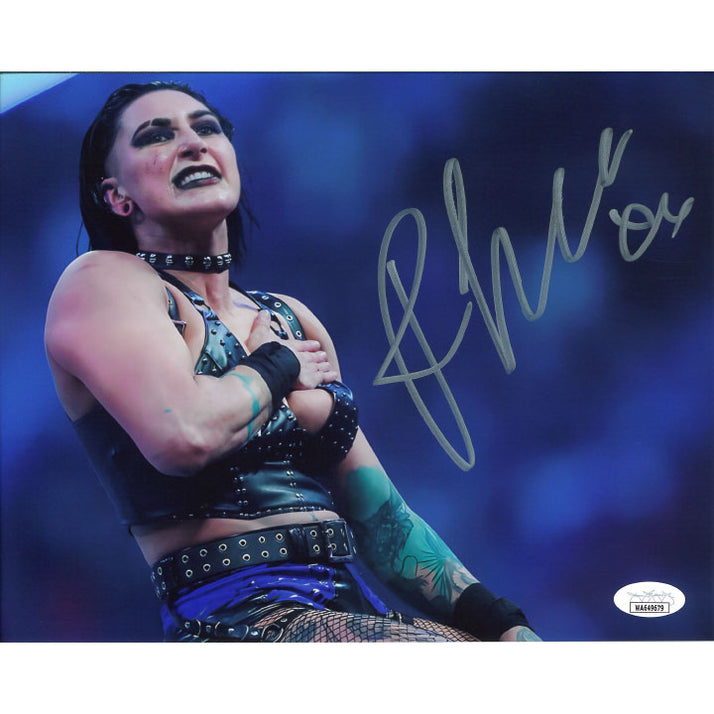 Rhea Ripley Hand on Chest 8 x 10 Promo - JSA AUTOGRAPHED — Highspots.com