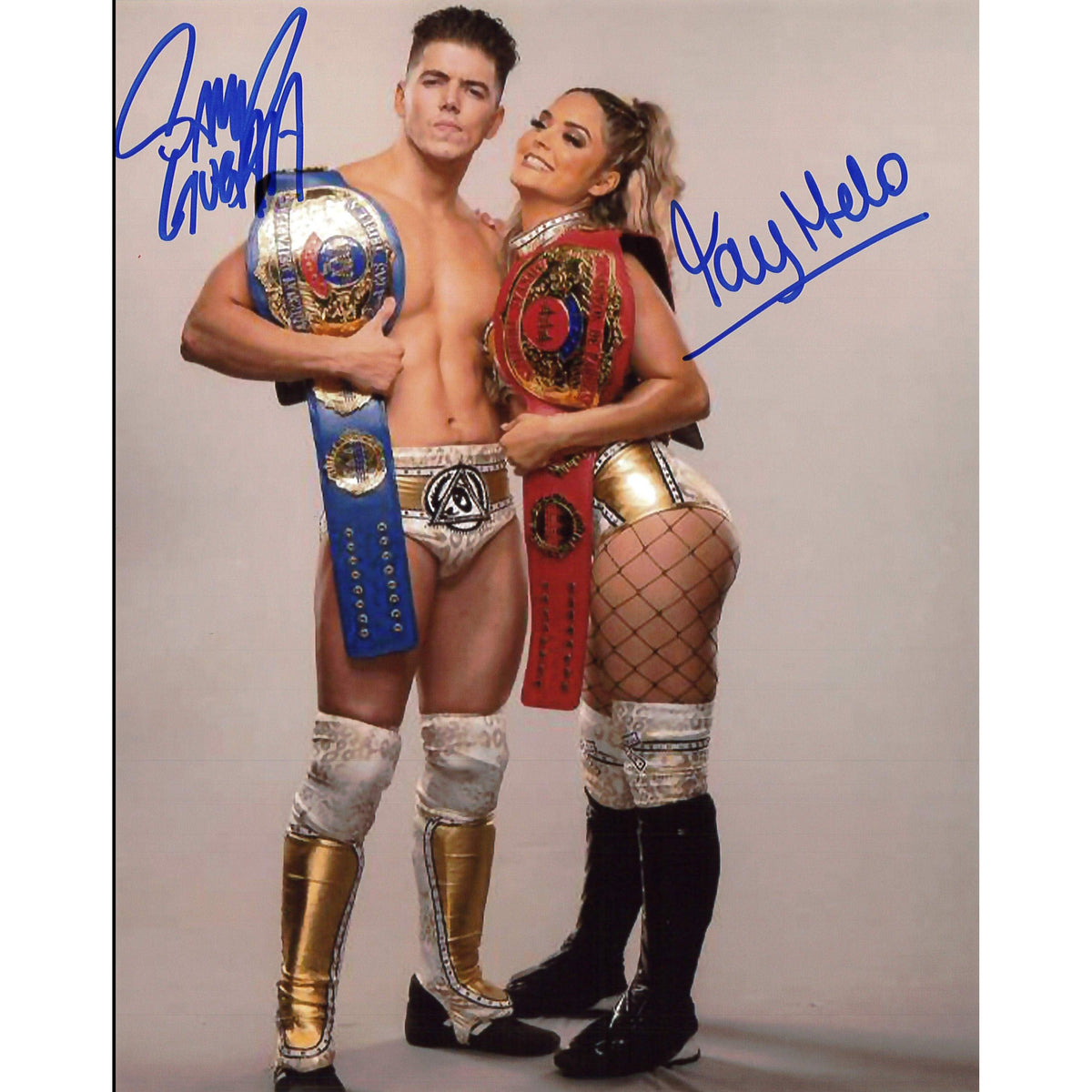 Sammy Guevara & Tay Melo AAA Mix Tag 8 x 10 Promo - DUAL Autographed — Highspots.com