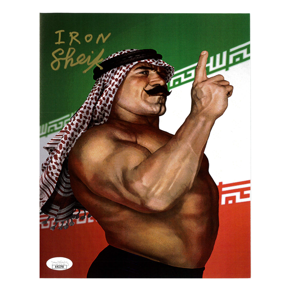 Iron Sheik Number 1 8x10 Promo - Autographed — Highspots.com