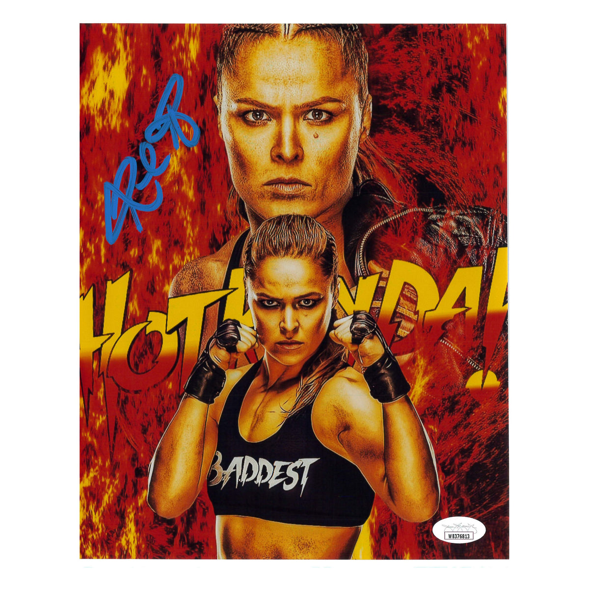 Ronda Rousey Hot Ronda METALLIC 8 x 10 Promo - JSA AUTOGRAPHED ...