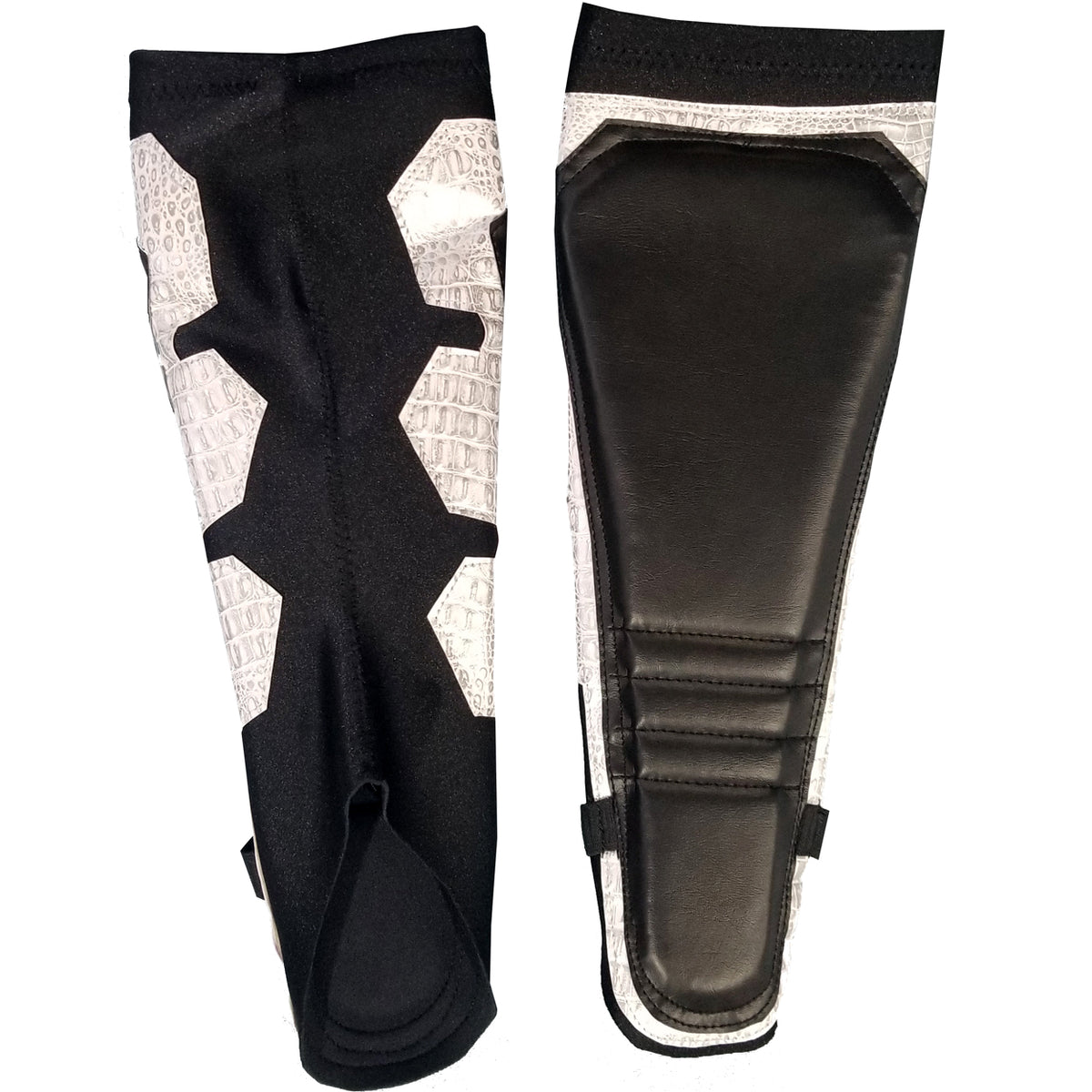 Black with White-Silver Snakeskin Trim Tri-Wing on Black Kickpads ...