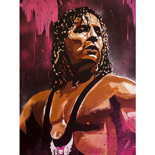 Bret Hart 18x24 Print - AUTOGRAPHED — Highspots.com