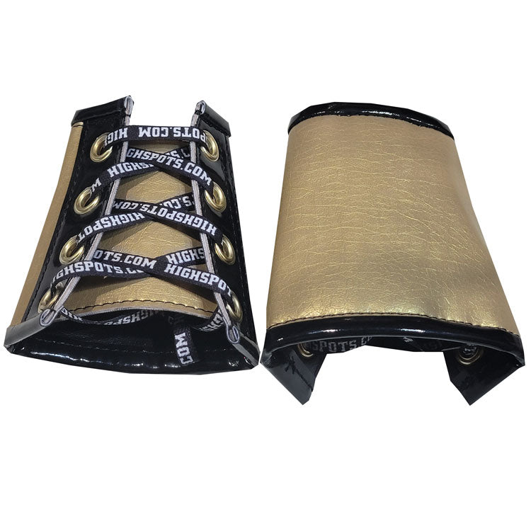 Gold with Black Lace-Up Gauntlets — Highspots.com