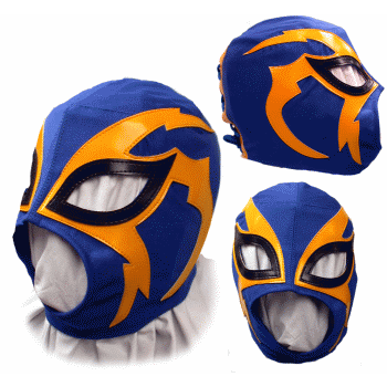 Shocker Commercial Mask - Blue and Yellow Adult — Highspots.com