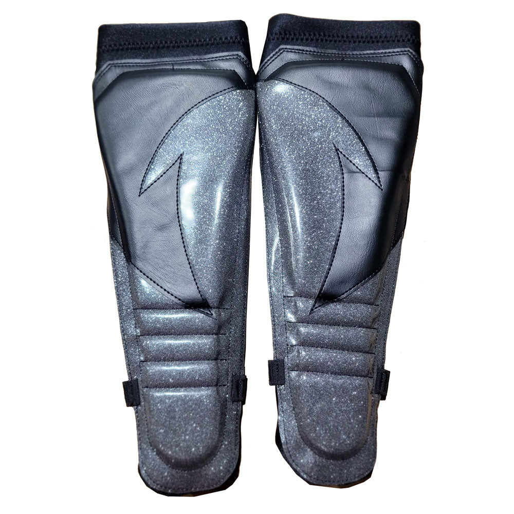 Black Natural Design on Gray Sparkle on Black Kickpads — Highspots.com