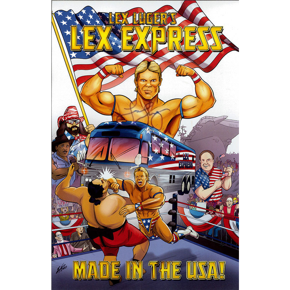 Lex Luger Lex Express Hodson 11 x 17 Poster - AUTOGRAPHED — Highspots.com