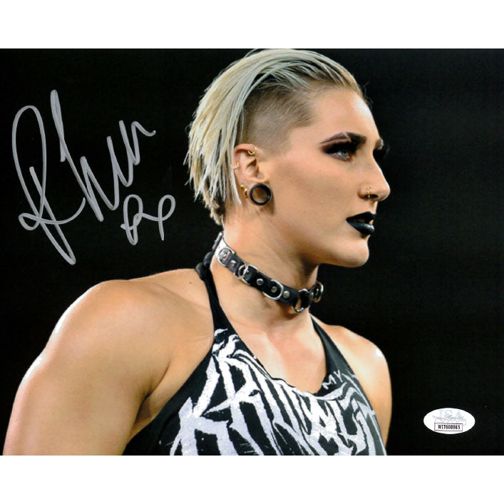 Rhea Ripley Side Profile Black BG 8 x 10 Promo - JSA AUTOGRAPHED ...