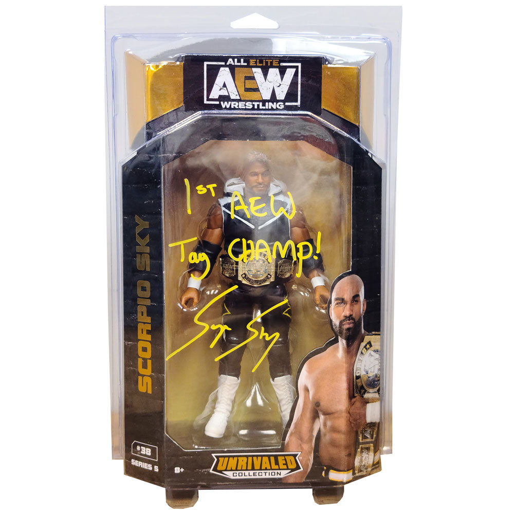 Scorpio Sky AEW Figure with Protector Case - AUTOGRAPHED — Highspots.com