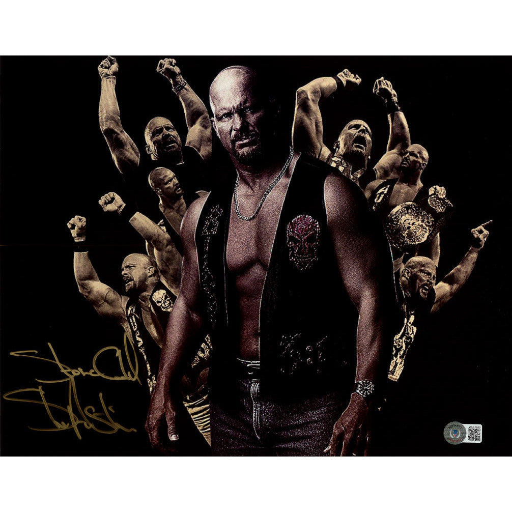 Stone Cold Steve Austin 11x14 Poster - AUTOGRAPHED — Highspots.com